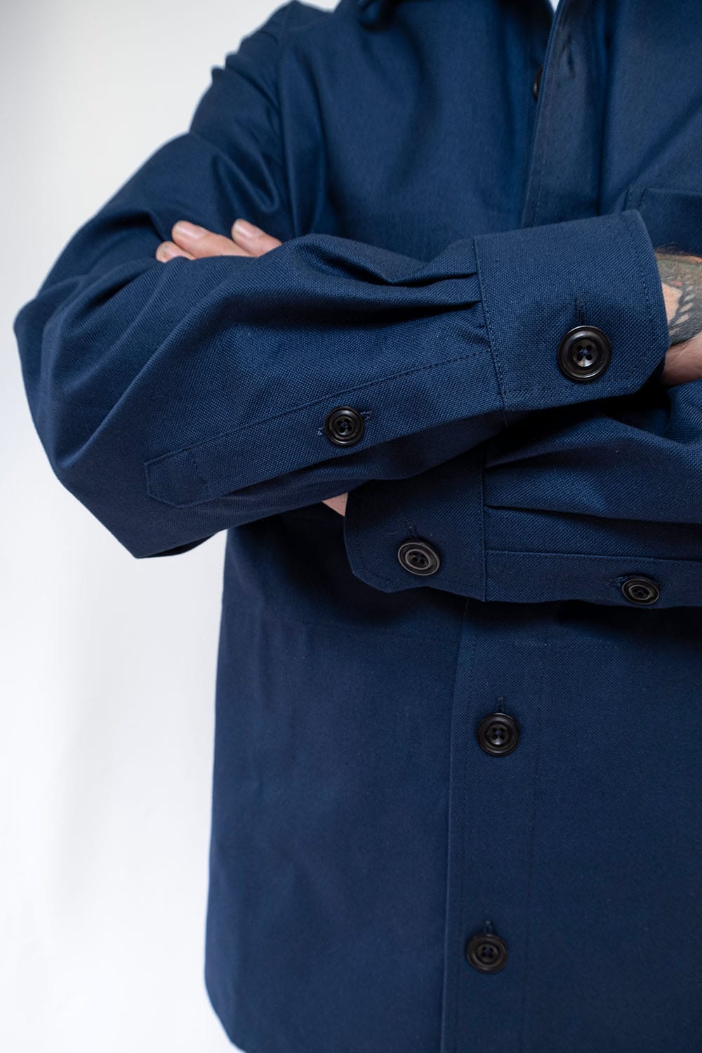 Canvas Overshirt / Petrol Forecourt Blue - HebTroCo