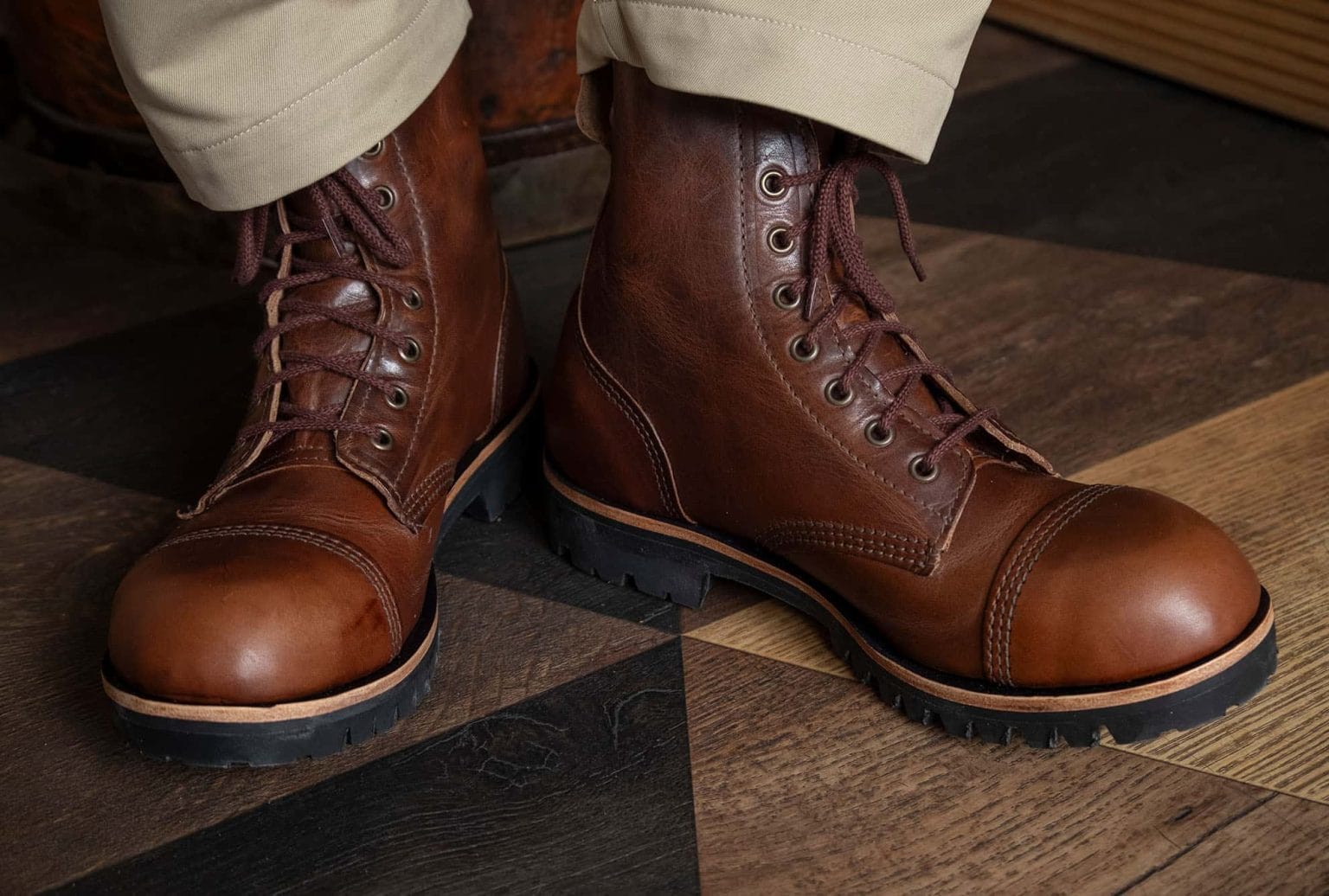 Derby Boots / Dark Tan - HebTroCo